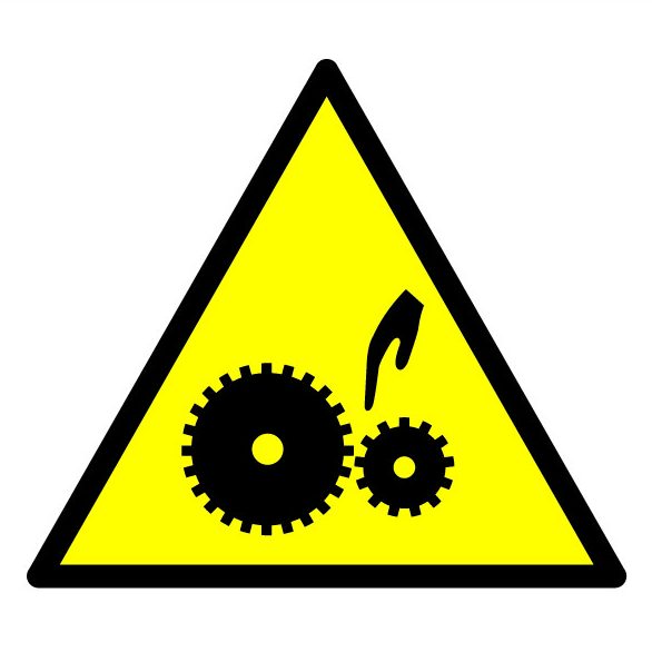Atención Riesgo de atrapamiento II (solo pictograma) – adhesius castello